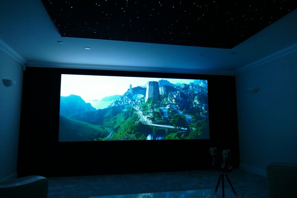 4K Widescreen format Cinema Room - Contemporary - Home Theater - Surrey ...