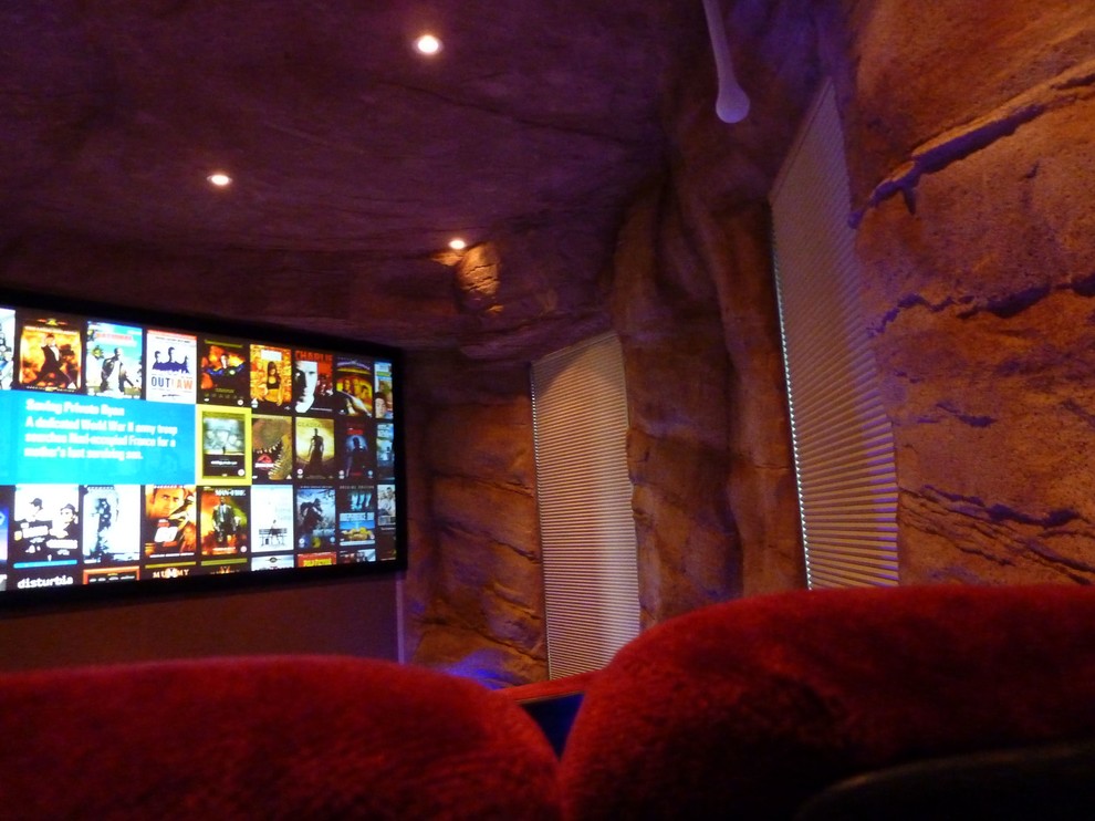 Award Winning "Bat Cave" Cinema Room! - Contemporary - Home Theater ...
