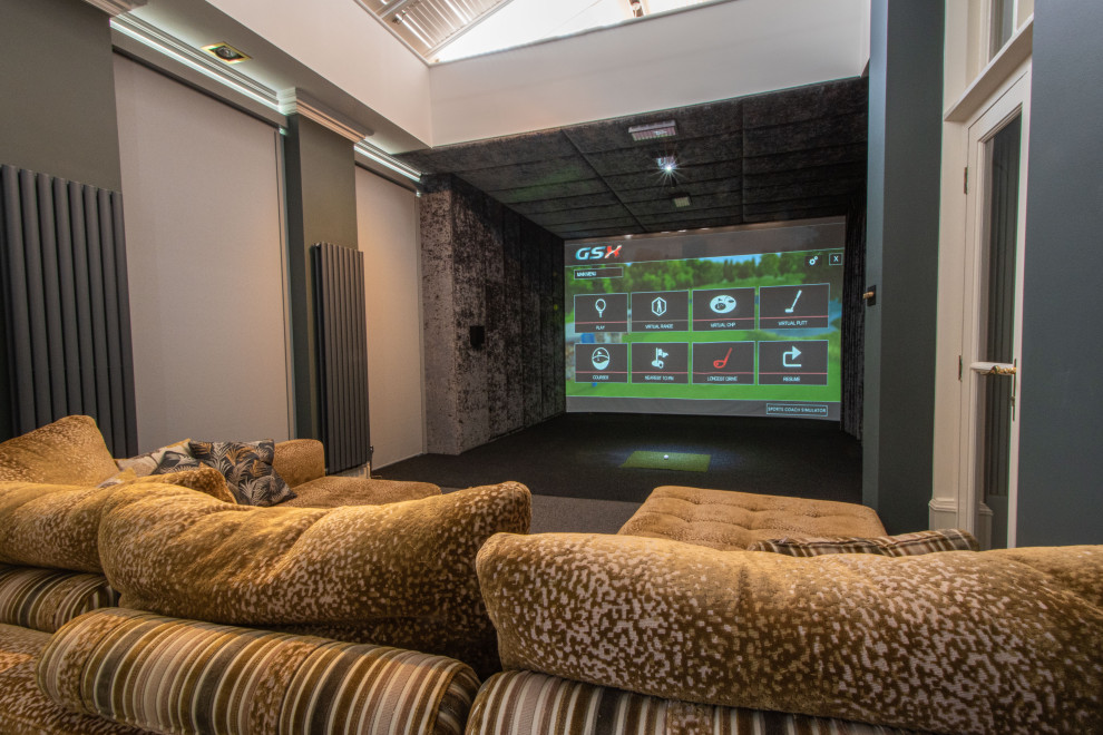 Orangery Golf Simulator & Home Cinema Installation - Modern - Home ...
