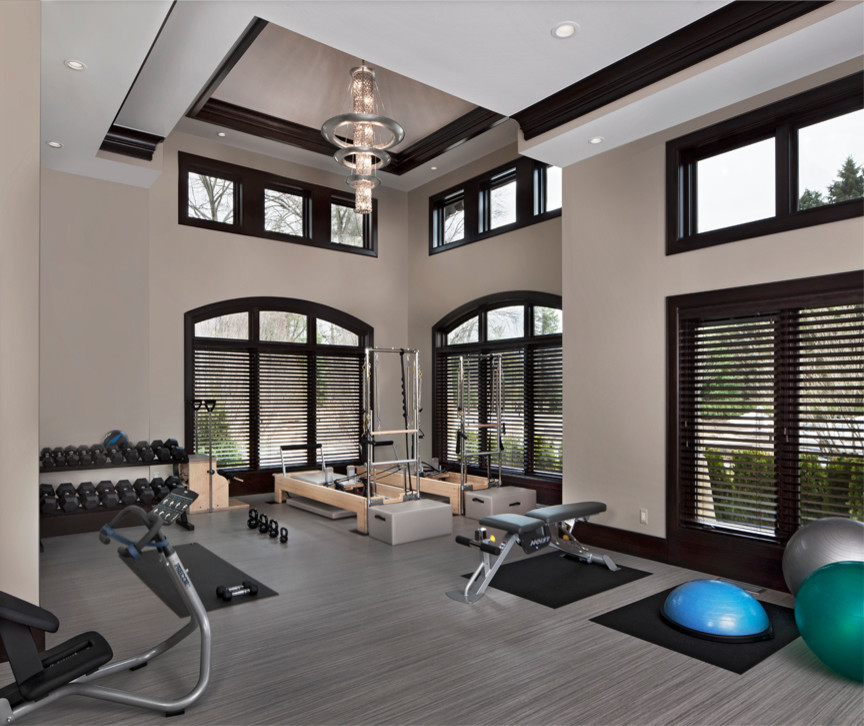 Cranbrook Custom Home - Custom home - Home Gym - Detroit - by Cranbrook ...