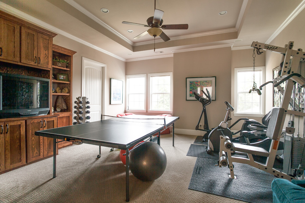 Front Porch Farmhouse - Farmhouse - Home Gym - Dallas - by Noble ...