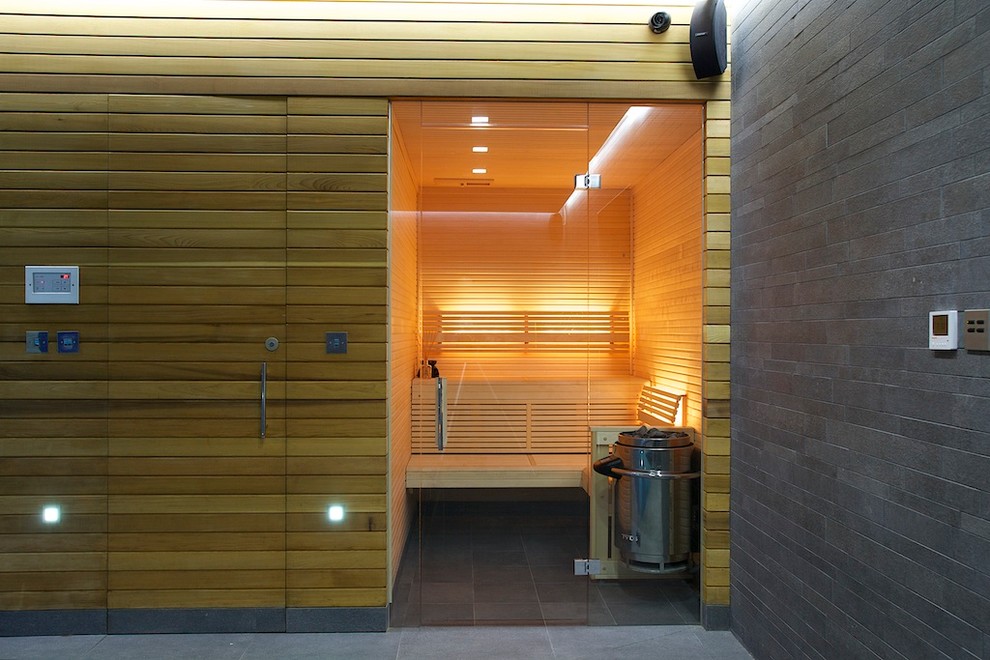 Indoor luxury swimming pool, Surrey - Modern - Home Gym - New York - by ...