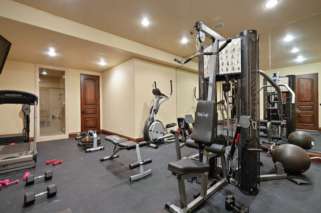 Italian Farmhouse - Mediterranean - Home Gym - San Diego - by Elevation ...
