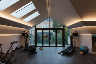 Linear lighting in the gym - Contemporary - Home Gym - Other - by ...