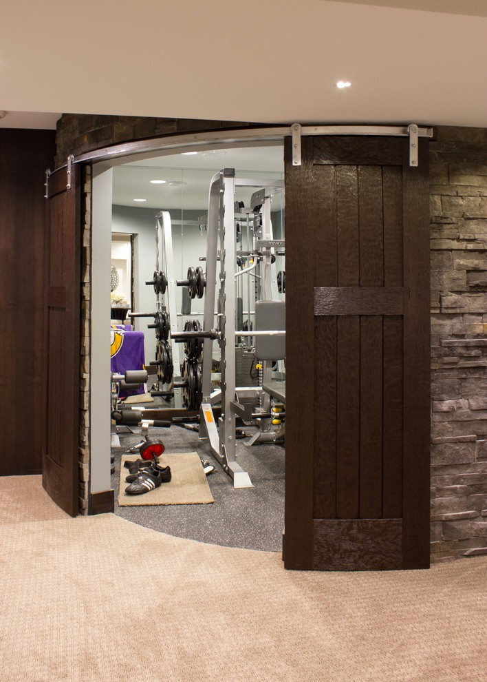 Lower Level Luxury - Contemporary - Home Gym - Cedar Rapids - by Wiles ...