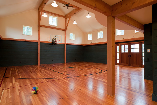 New barn - recreational building construction - Traditional - Home Gym ...