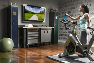 Our Work - Contemporary - Home Gym - Raleigh - by Man Cave Garage ...