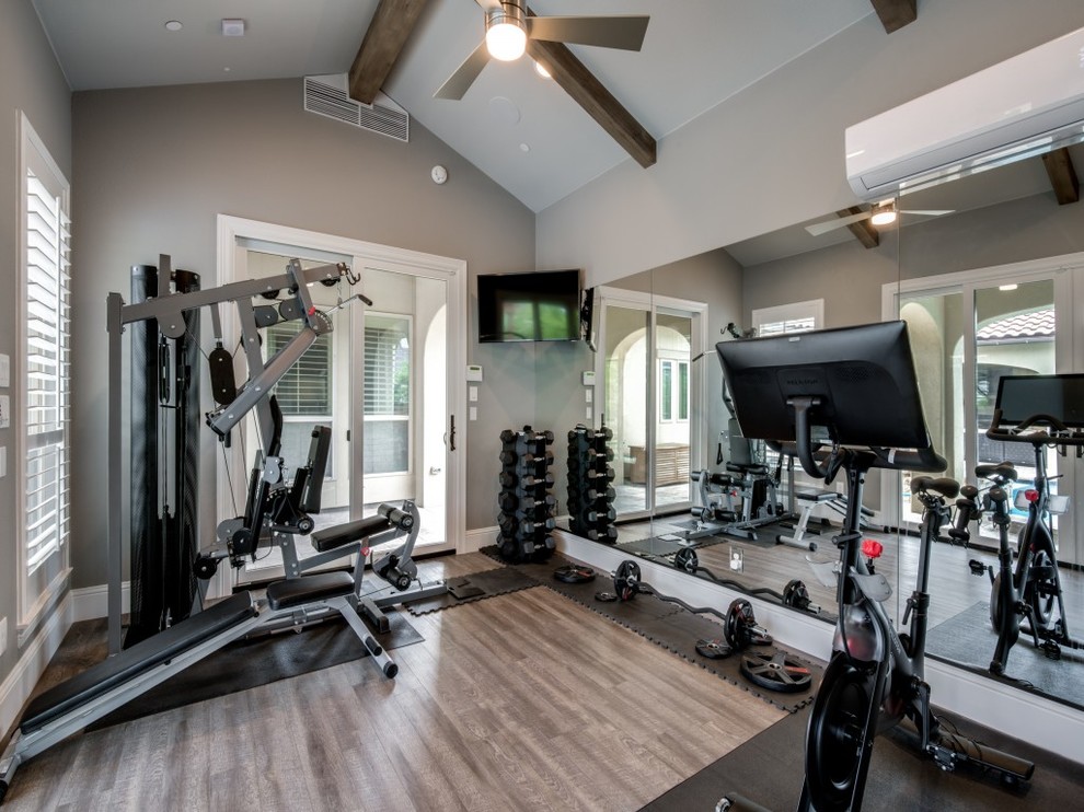 Pool House Addition - Mediterranean - Home Gym - Dallas - by DFW ...