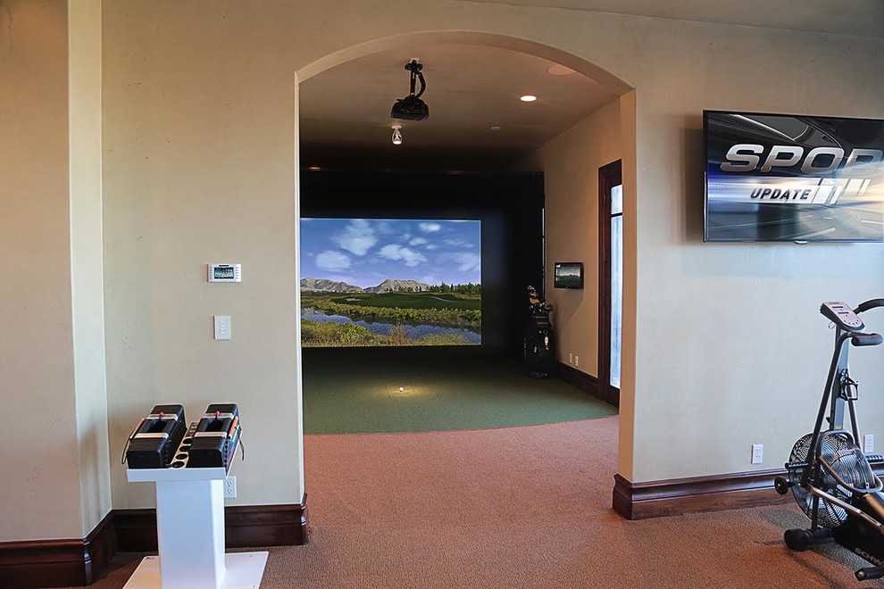 Recent Home Golf Simulator Projects - Modern - Home Gym - Phoenix - by ...
