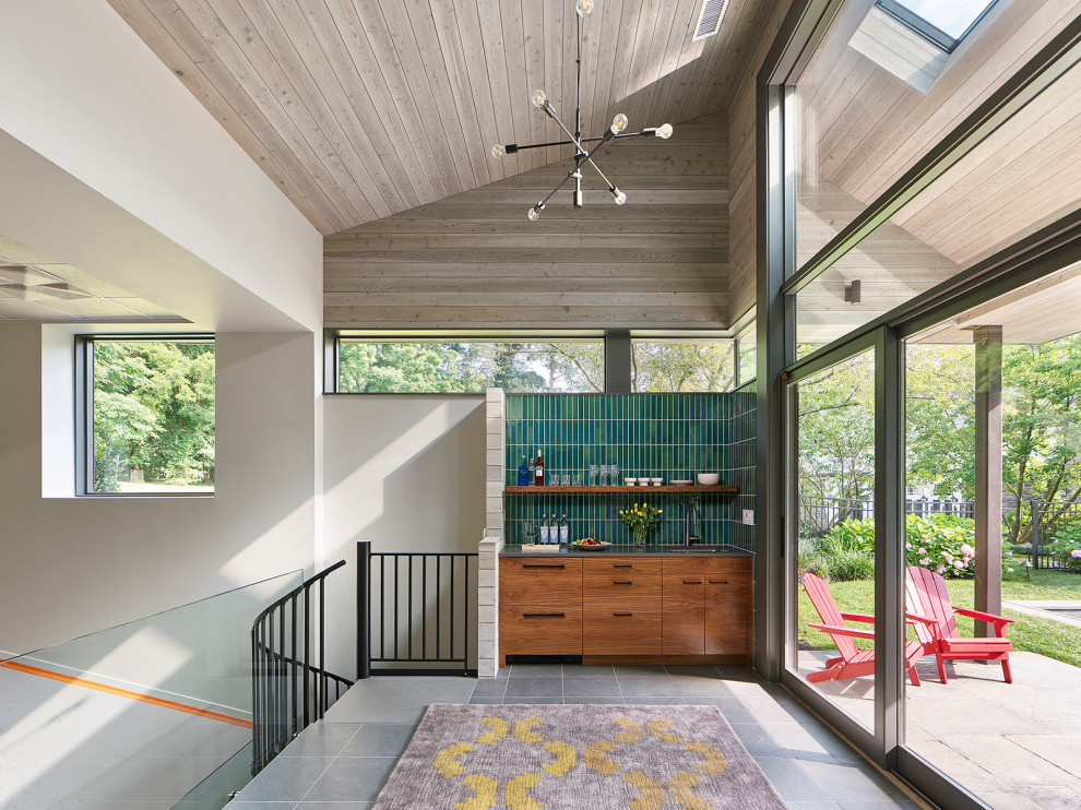 Residential Squash Court and Pool House - Contemporary - Home Bar ...