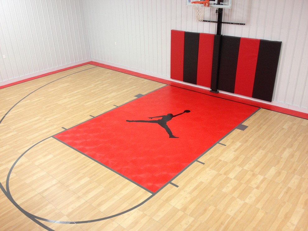 SnapSports - Custom Logo Indoor Gym Basketball Court - Home Gym ...