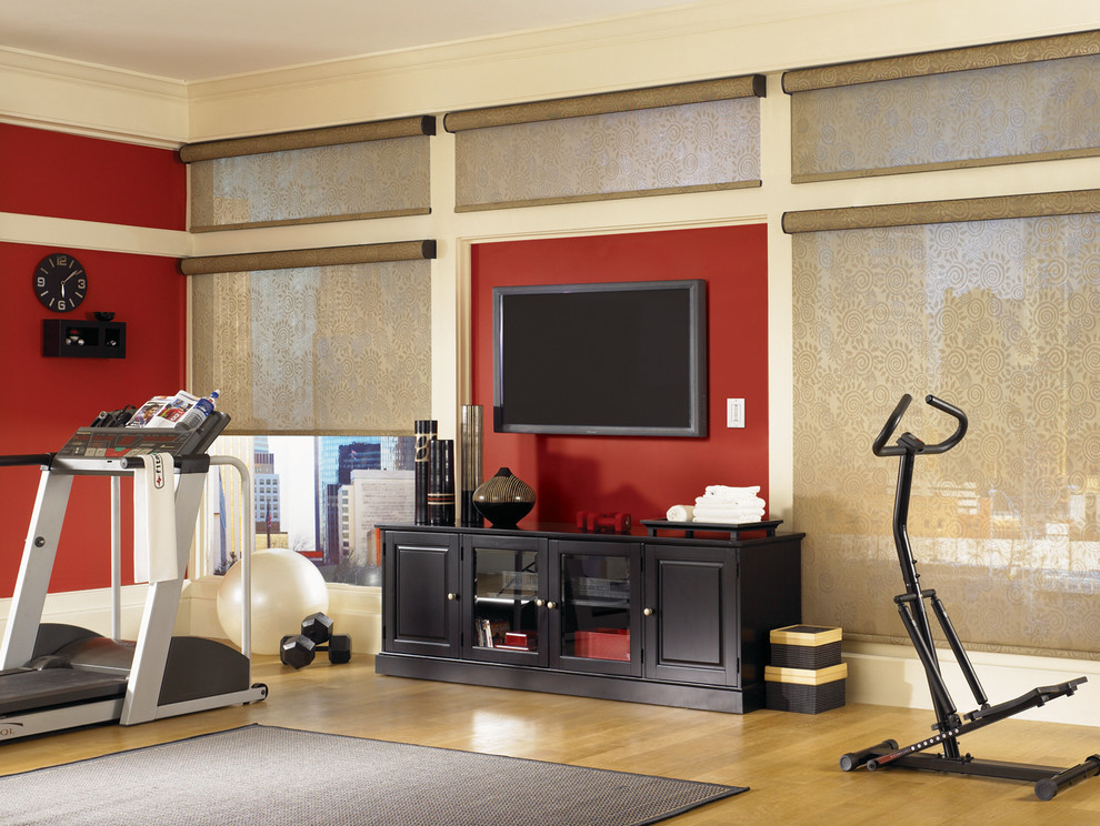Solar / Roller / Dual Shades - Contemporary - Home Gym - Phoenix - by ...