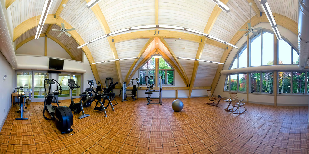 Sport Barn - Contemporary - Home Gym - New York - by HUDSON DESIGN ...