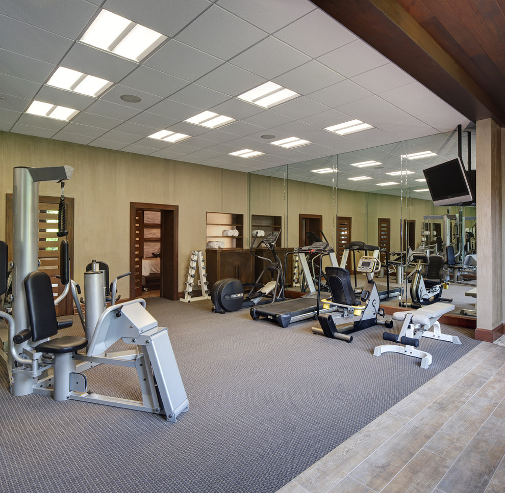 Tranquil Pool House - Contemporary - Home Gym - Cleveland - by W Design ...