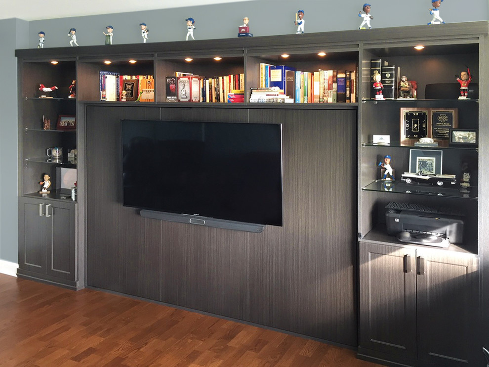 A Harbor View: Custom Home Office & Media Center Converts to Sleeping ...