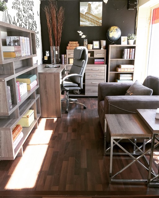 A Simple Contemporary Rustic Office Space - Rustic - Home Office ...