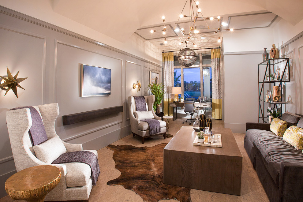 An Earthy Coastal Design In Florida - Beach Style - Home Office - Other ...