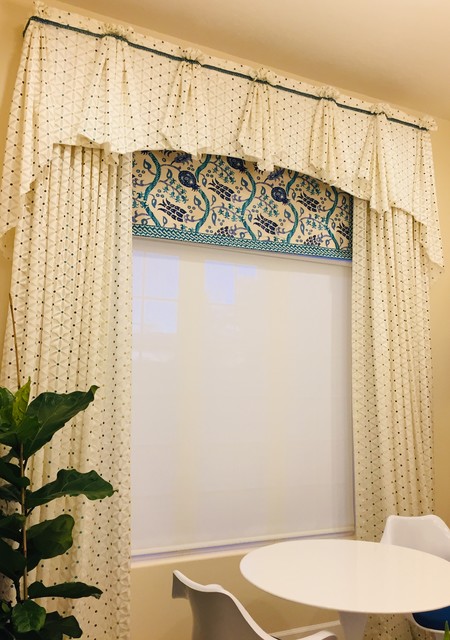 Arch valance & side panels create a stunning office - Classique - Bureau à domicile - Autres ...