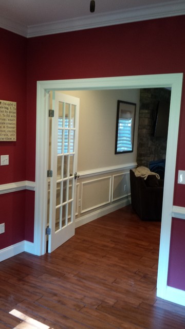Architectural shadow box wainscoting - Nyklassisk - Hjemmekontor - New ...