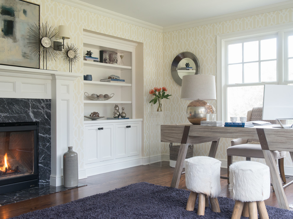 Balanced with Blue - Contemporary - Home Office - DC Metro - by Dalia ...