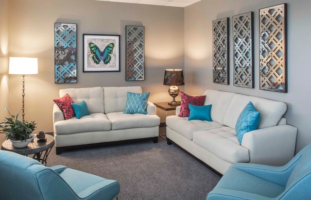 Boca Raton Blue & White - Contemporary - Home Office - Miami - by Debra ...