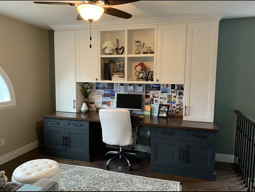 Cambridge Shaker Cabinets in Snow White & Starry Night - Home Office ...