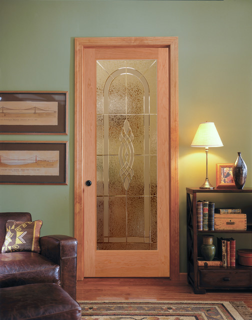 Cameron Decorative Glass Interior Door Arts Crafts Home Office Orange County by HomeStory Doors of Orange County Houzz IE