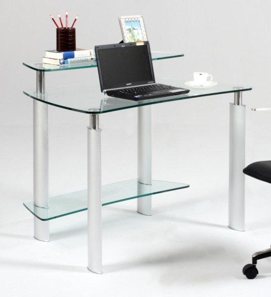 Clear Glass Computer Desk - Modern - Home Office - New York - by BA ...
