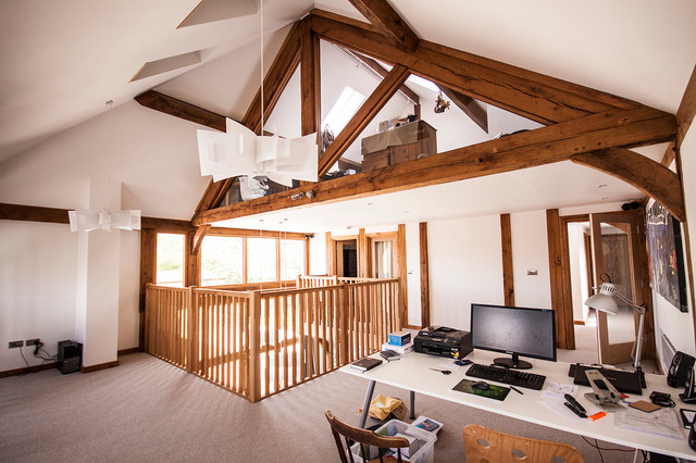 Contemporary Oak Barn Conversion - Contemporary - Home Office - Sussex ...