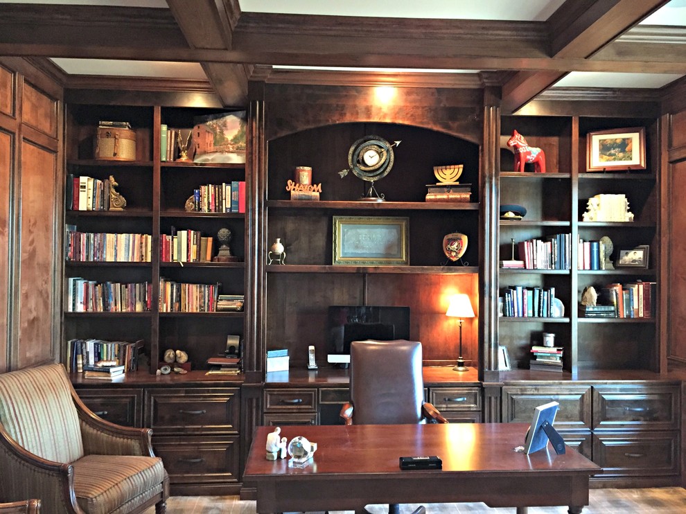 Cozy Library and Living Room - Traditional - Home Office - Little Rock ...