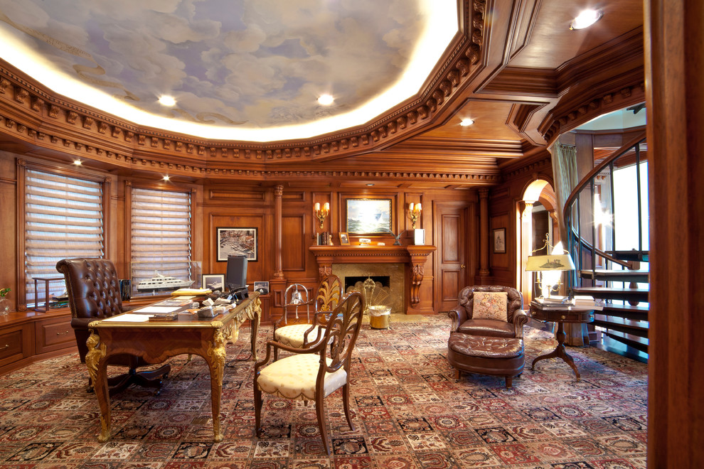 Custom Libraries & Home Offices - Traditional - Home Office - New York ...