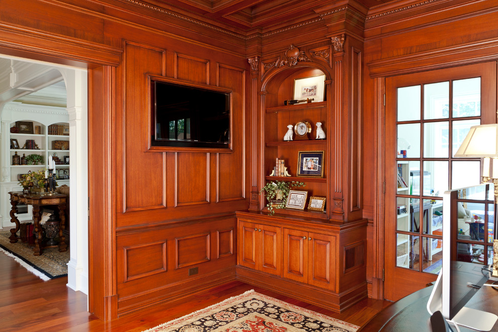Custom Libraries & Home Offices - Traditional - Home Office - New York ...