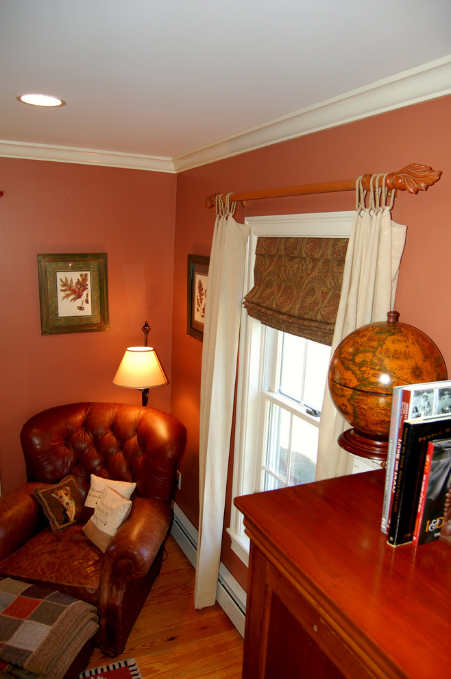 Custom Roman shades with Casual Coastal Linen Panels - Traditional ...