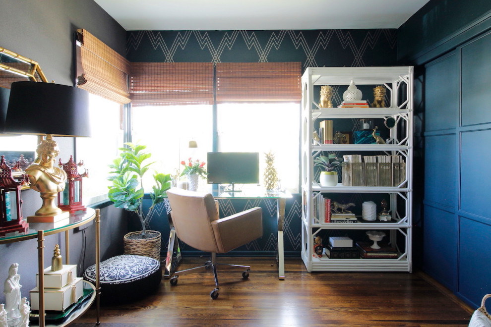Dark & Moody designer's office - Traditional - Home Office - Los ...