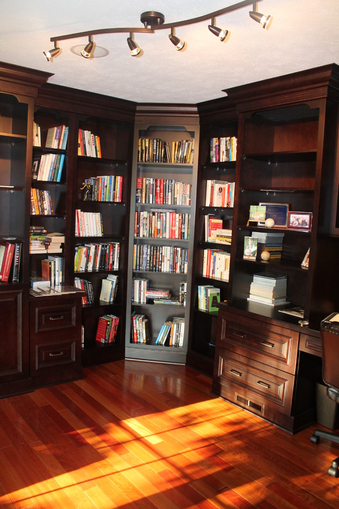 Dark Wood Home Office - Traditional - Home Office - Other - by CABINET ...