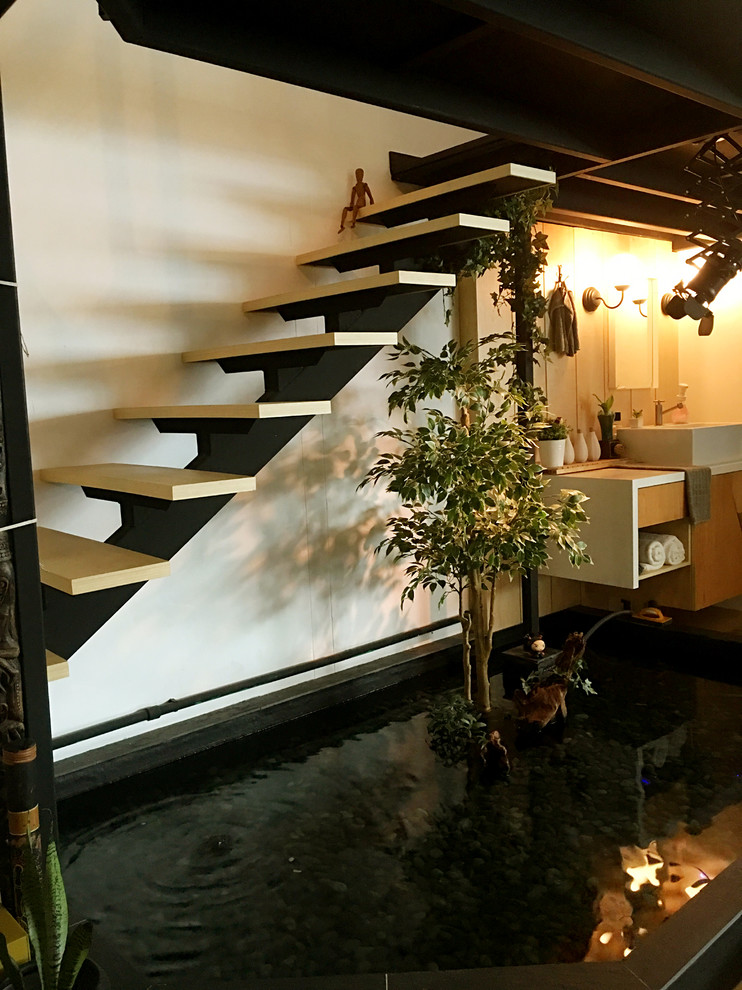 Design Studio Loft-Style Water Feature - Industrial - Home Office ...