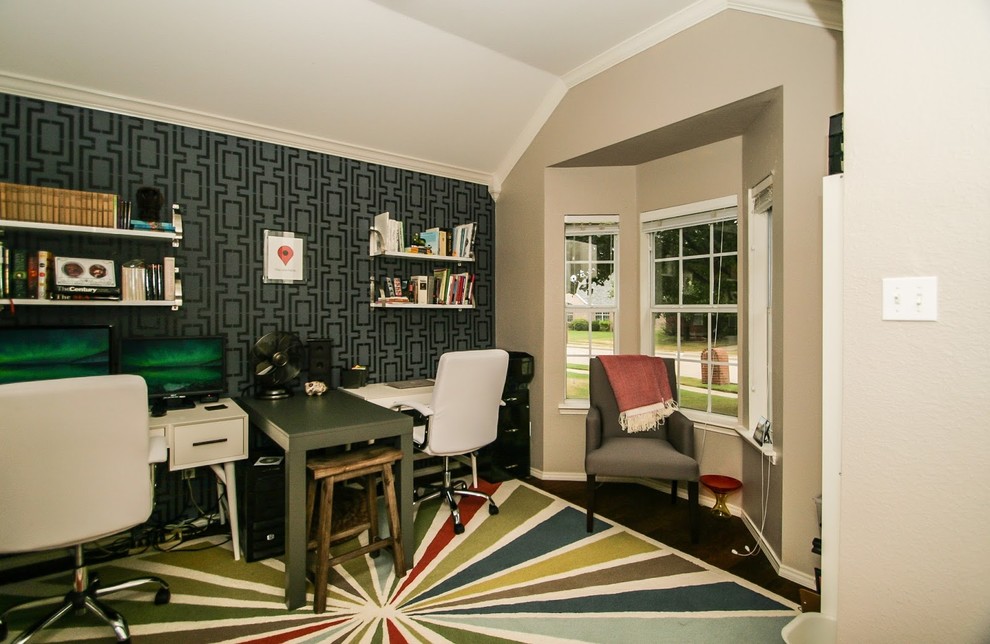 DIY Stenciled Home Offices - Modern - Home Office - New York - by Janna ...