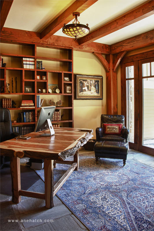 Elegant Timberframe - Traditional - Home Office - Salt Lake City - by ...