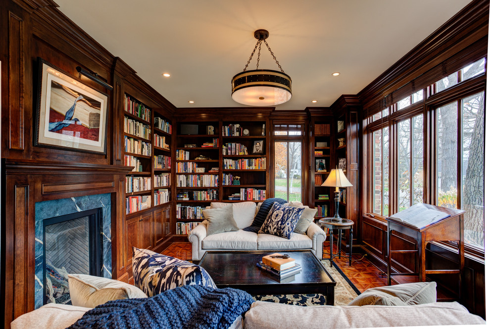 English Style Library - Traditional - Home Office - Minneapolis - by ...