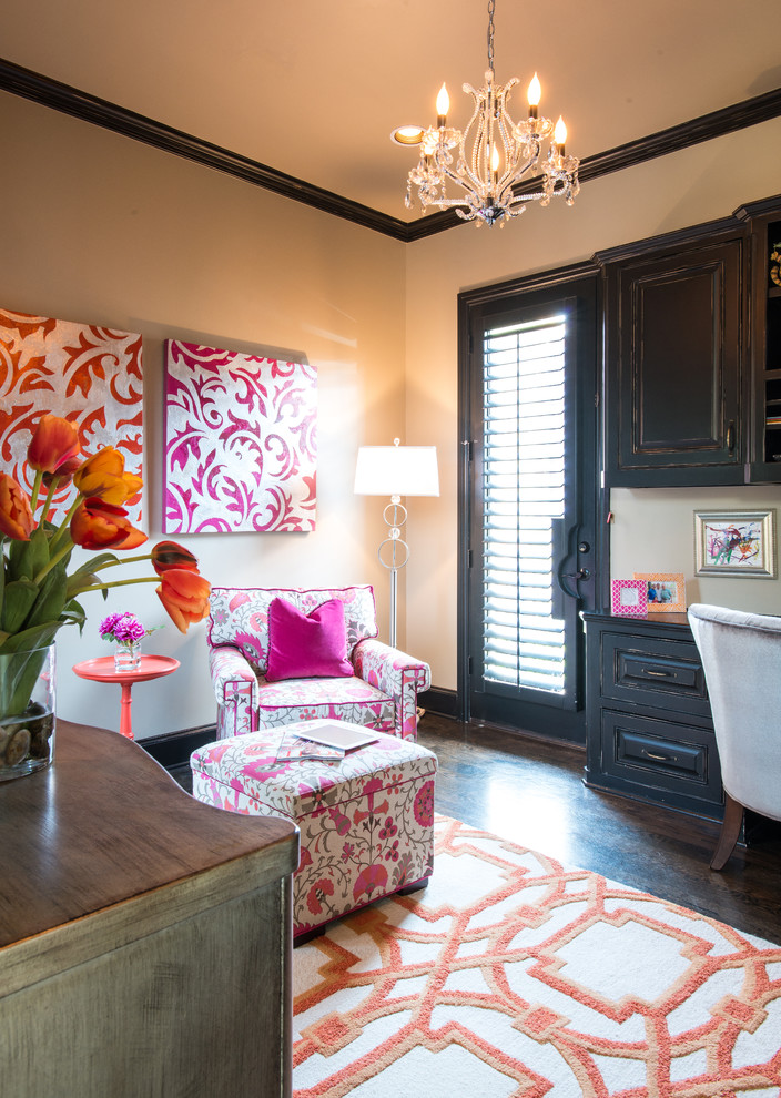 Feminine & Cheery Office - Transitional - Home Office - Dallas - by Amy ...