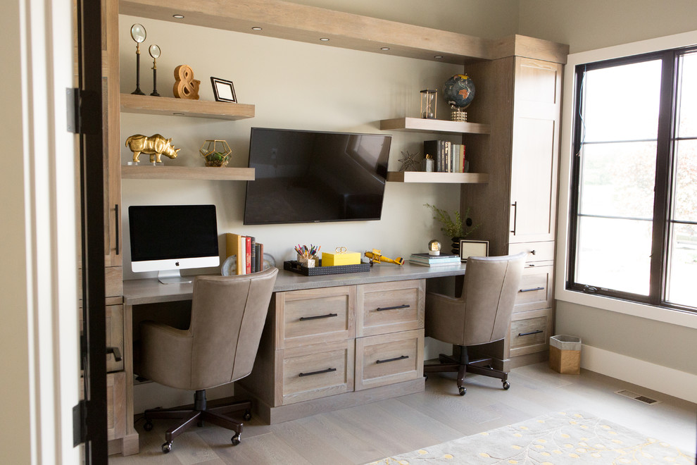 Fire Renovation - Transitional - Home Office - Indianapolis - by Elissa ...