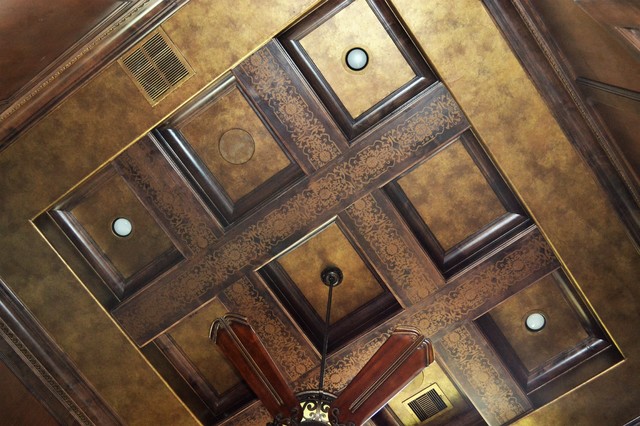 Formal Home Office Ceiling - Traditional - Home Office - Houston - by ...
