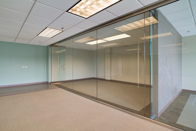 Frameless Office & Conference Rooms - Contemporary - Home Office - New ...