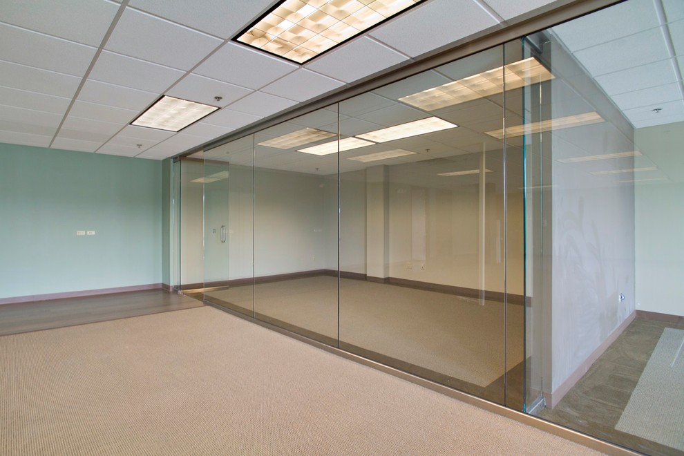 Frameless Office & Conference Rooms - Contemporary - Home Office - New ...