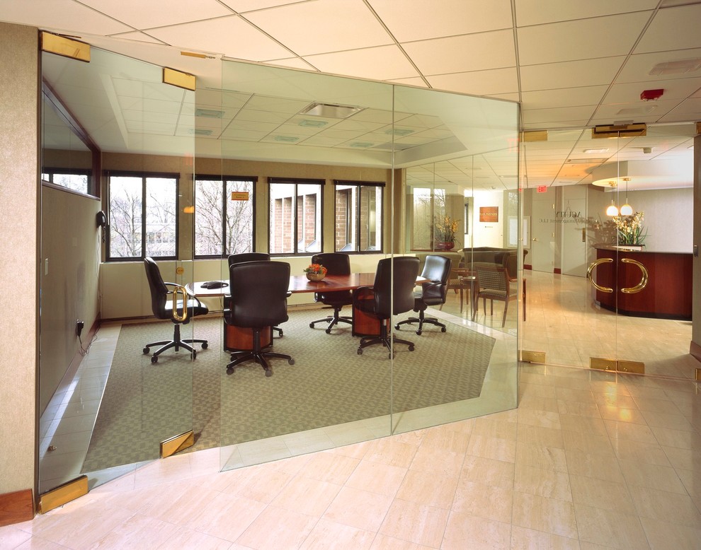 Frameless Office & Conference Rooms - Contemporary - Home Office - New ...