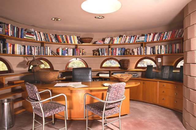 Frank Lloyd Wright Design in Phoenix - Midcentury - Home Office ...