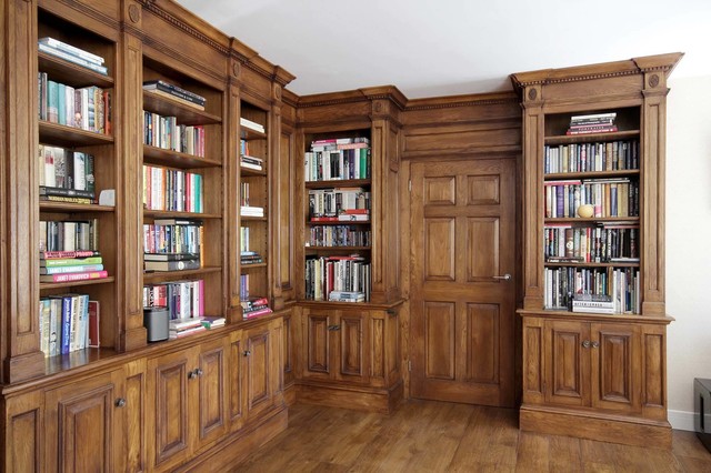 Georgian Style Oak Panelled Library // Project 1185 - Traditional ...