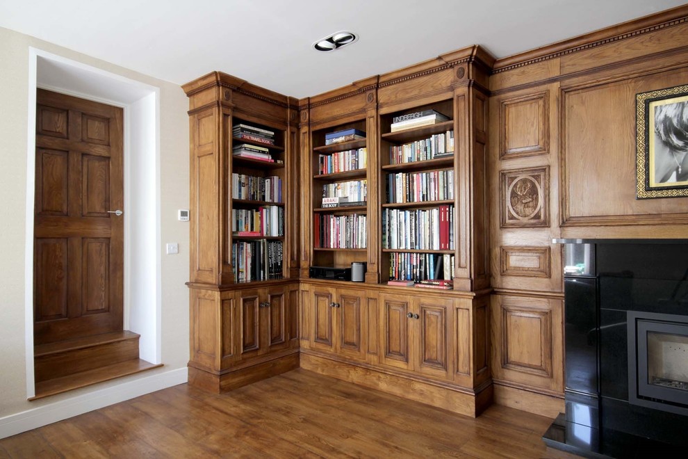 Georgian Style Oak Panelled Library // Project 1185 - Traditional ...