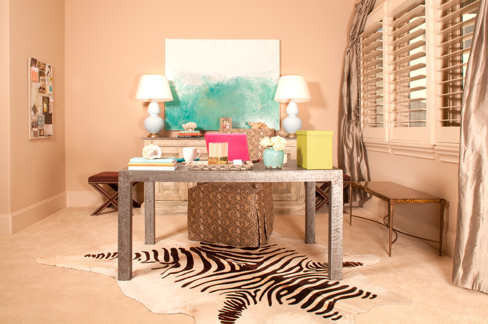 Glamorous Office Space - Eclectic - Home Office - Houston | Houzz