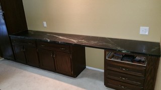 Granite Home Office Desktop - Transitional - Home Office - Denver - by ...